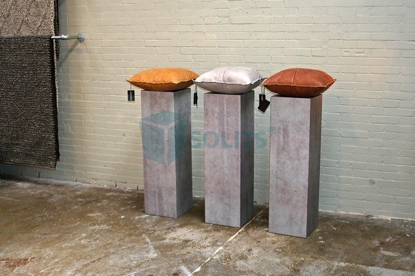 Cardboard plinth concrete look ️ Collapsible | Strong cardboard display ...